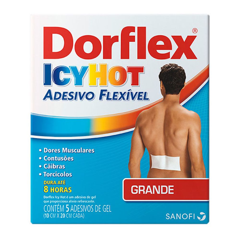 Dorflex Icy Hot Com 5 Adesivos Flexíveis Grande - drogariacatarinense