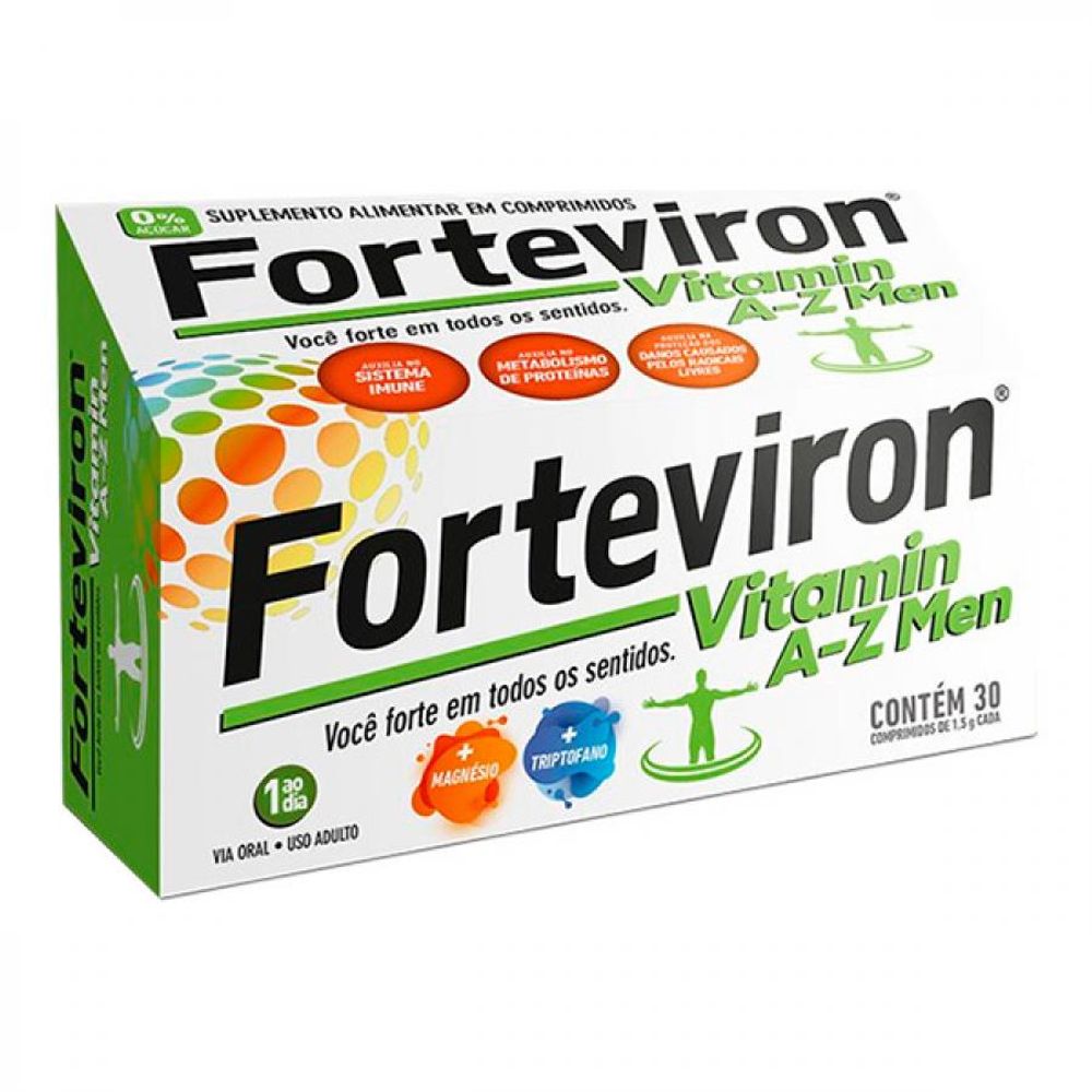 Forteviron Vitamin A-z Men Com 30 Comprimidos - drogariacatarinense