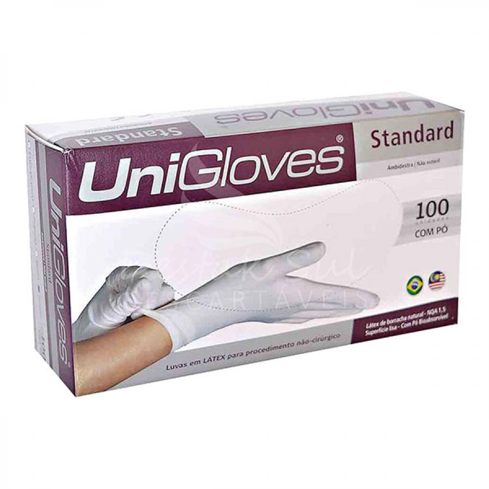 Luva-Unigloves-Com-Pó-Com-100-Tamanho-Pp - drogariacatarinense