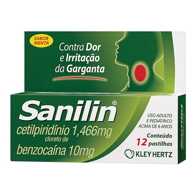 Sanilin Menta Com 12 Pastilhas - drogariacatarinense