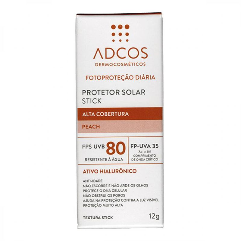 Protetor-Solar-Stick-Adcos-Fps80-Peach-12g - drogariacatarinense