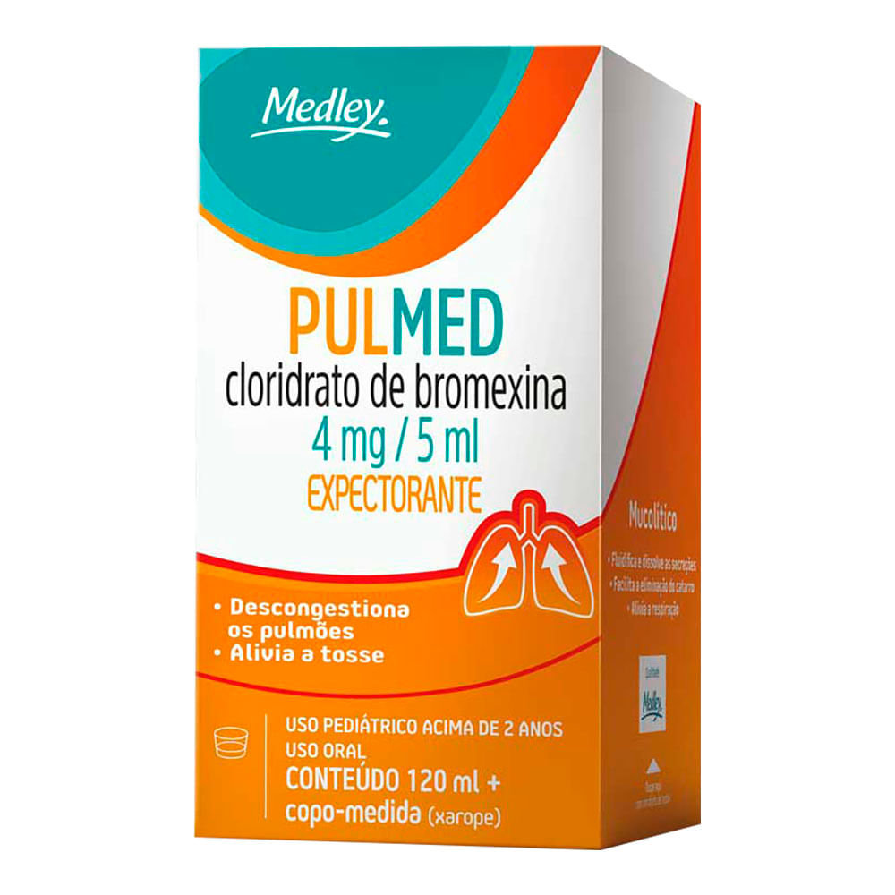 Pulmed-4mg/5ml-Xarope-Expectorante-Pediátrico-120ml - drogariacatarinense