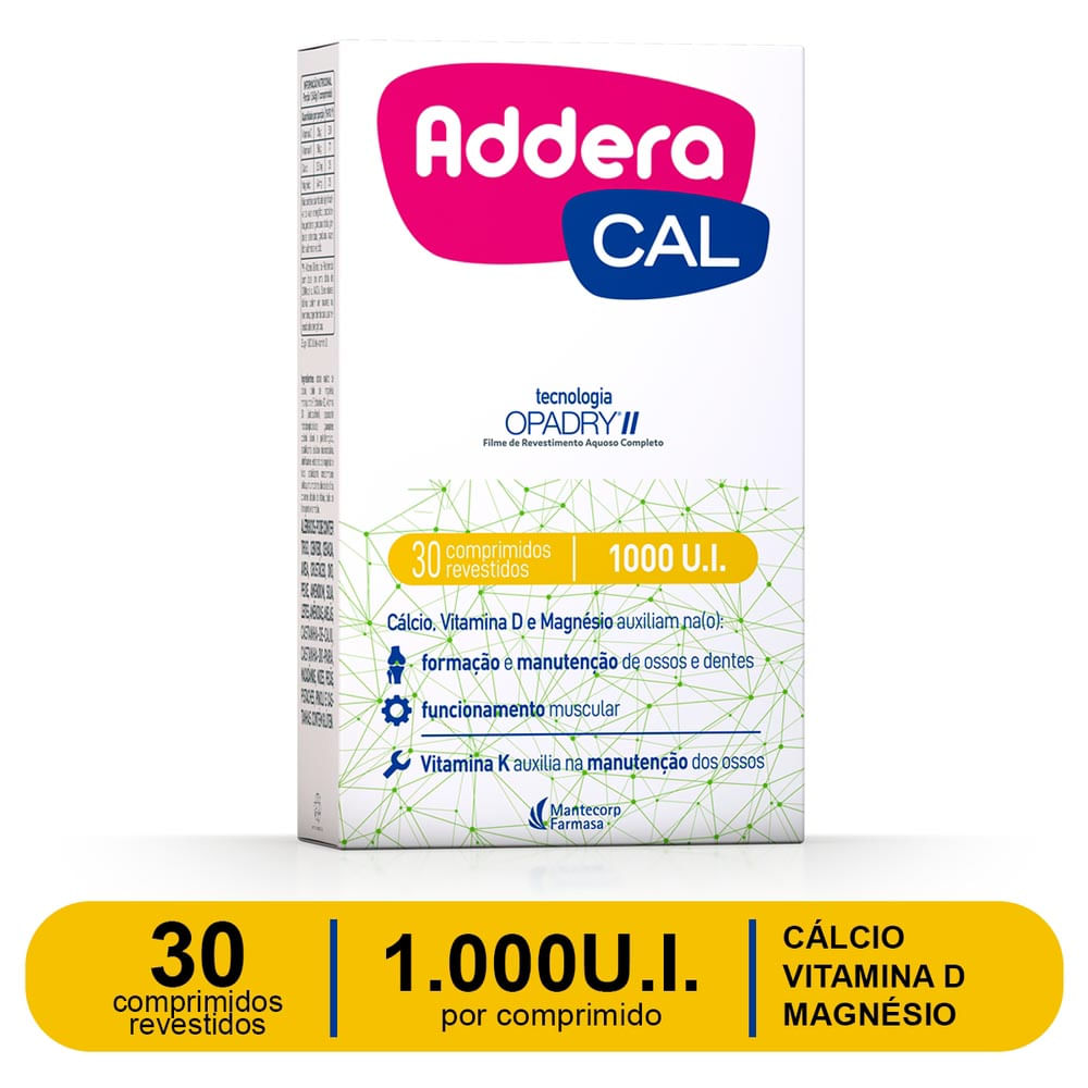 Addera-Cal-1000ui-Com-30-Comprimidos - drogariacatarinense