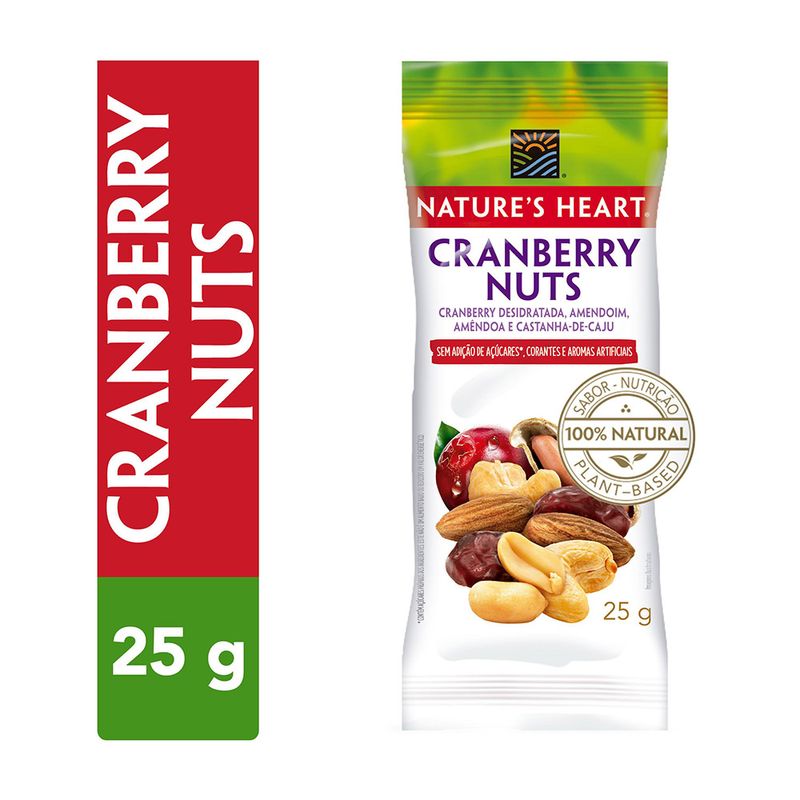 Natures Heart 25gr Cranberry Nuts - drogariacatarinense