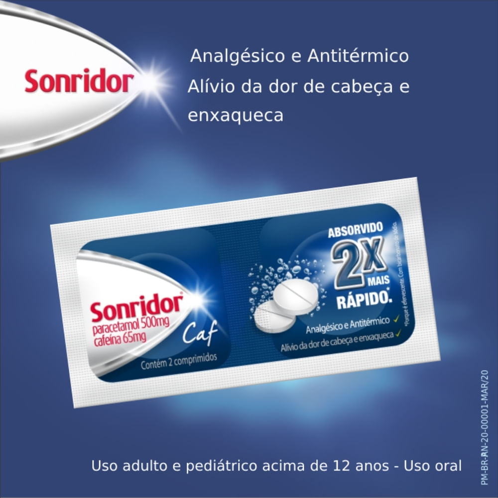 Sonridor Caf Com 2 Comprimidos - drogariacatarinense