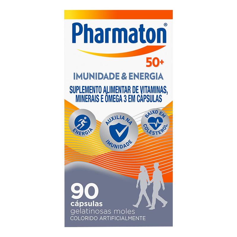 Polivitamínico Pharmaton 50+ Imunidade E Energia 90 Cápsulas ...