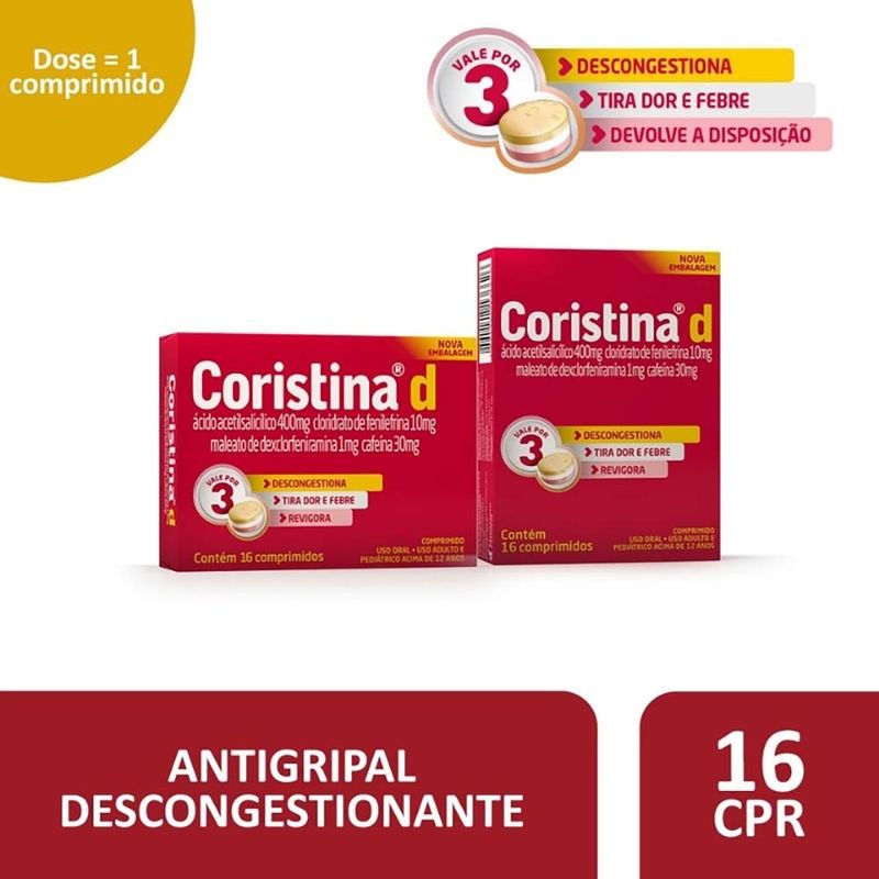 Coristina D Com 16 Comprimidos - drogariacatarinense