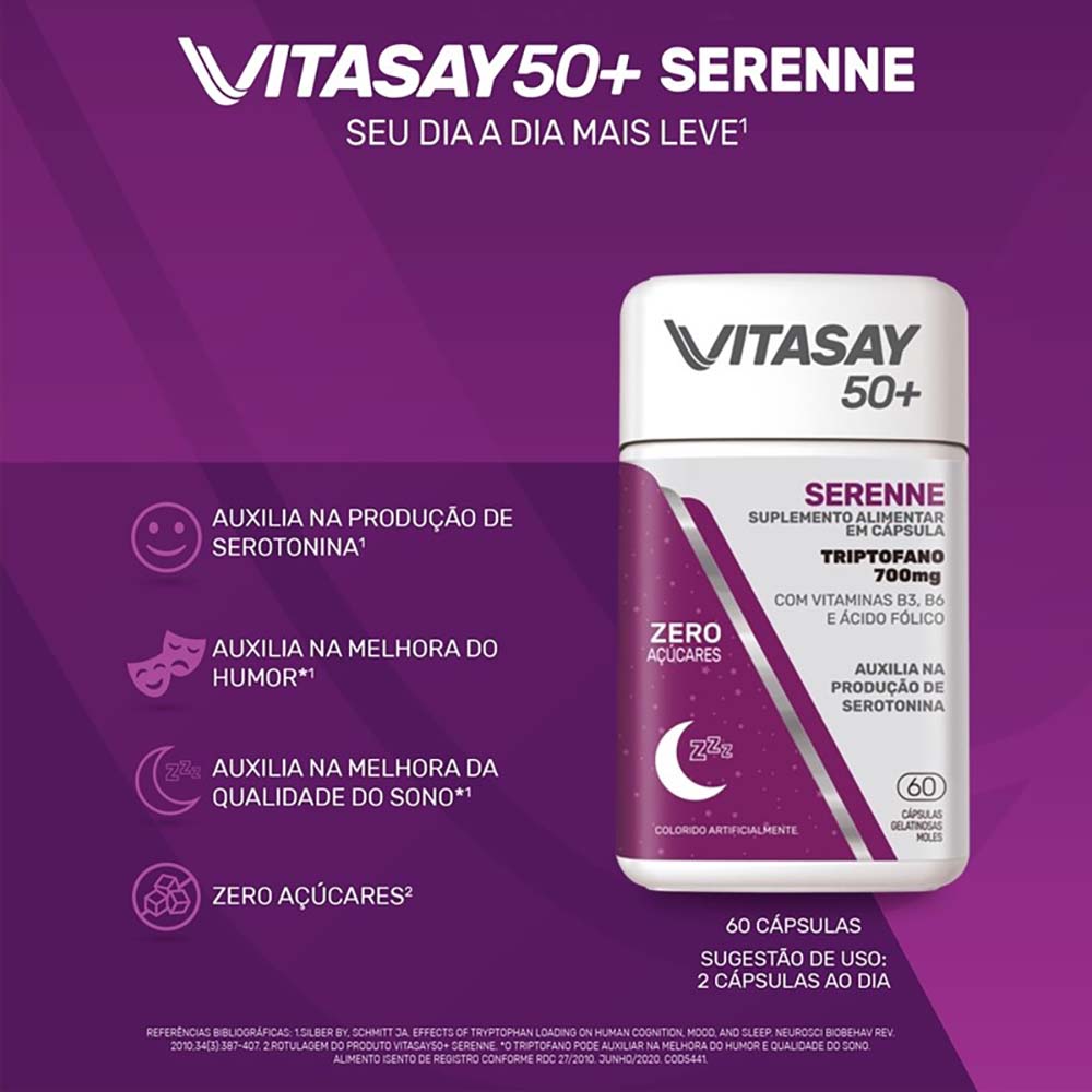 Vitasay 50+ Serenne Com 60 Capsulas Gelatinosas - drogariacatarinense
