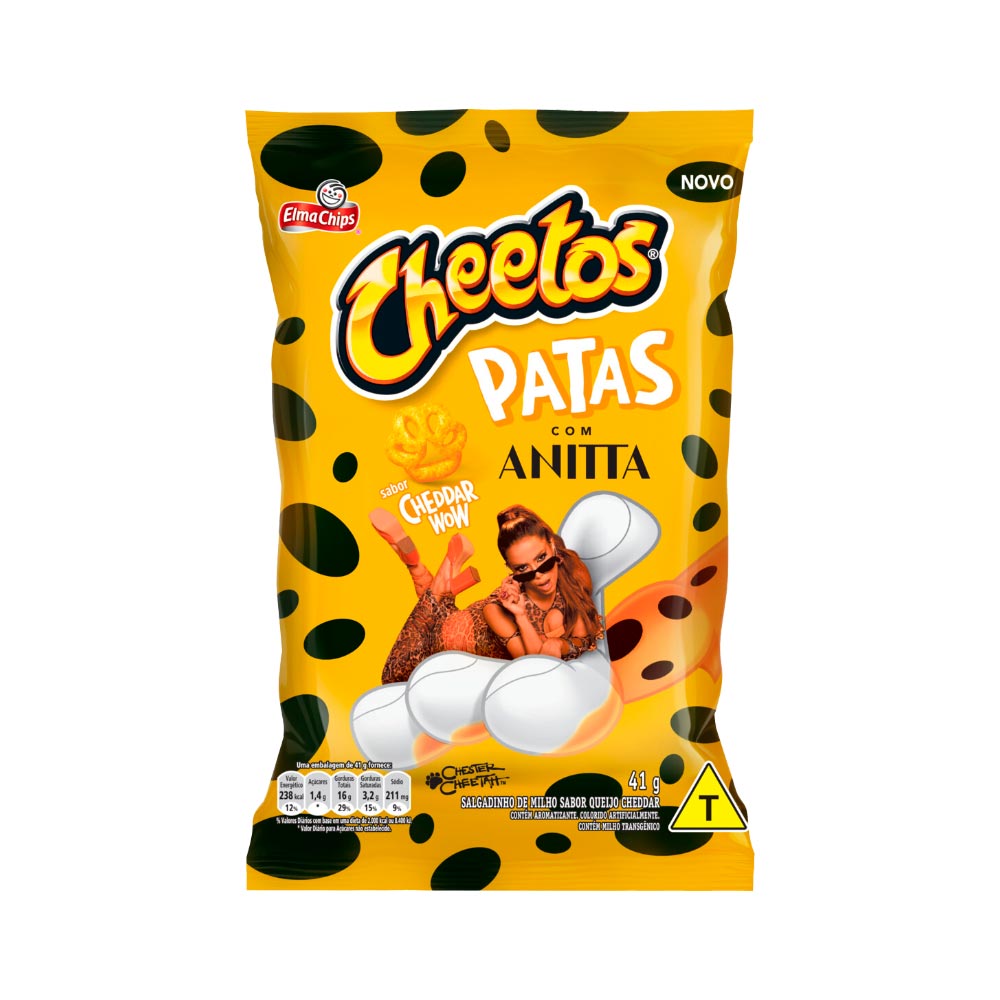 Cheetos 41gr Patas Com Anitta Cheddar - drogariacatarinense