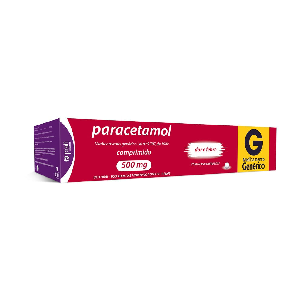 Paracetamol Prati 500mg Com 10 Comprimidos Gen - drogariacatarinense
