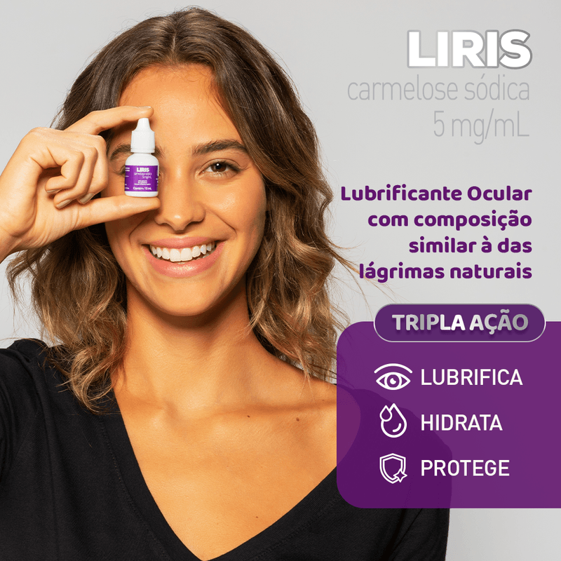 Lubrificante Ocular Carmelose Sodica 5mg/ml Liris 10ml ...