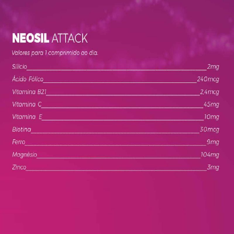 Neosil Attack Com 60 Comprimidos Revestidos - drogariacatarinense