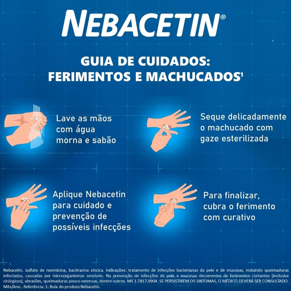 Nebacetin Pomada 15g - drogariacatarinense