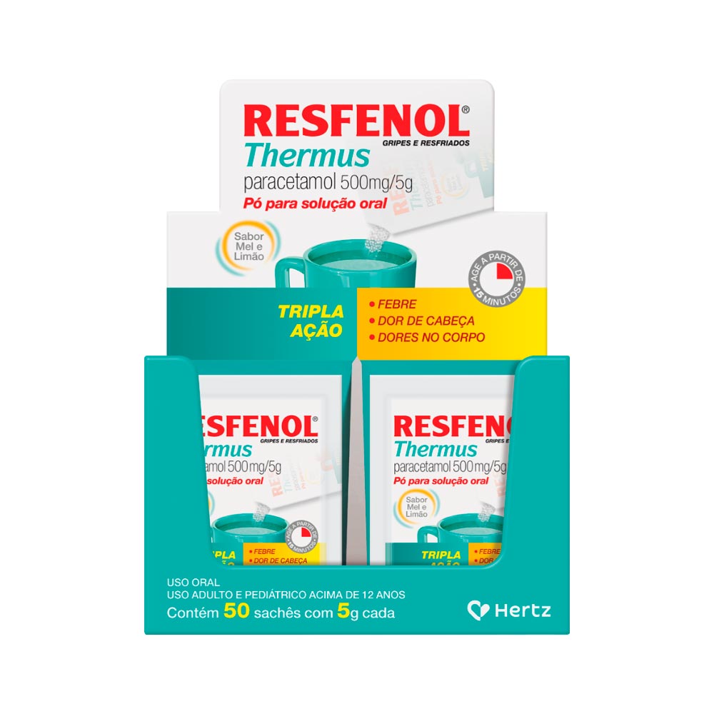 Resfenol Thermus 5gr Envelope 500mg/5gr Mel E Limao - drogariacatarinense