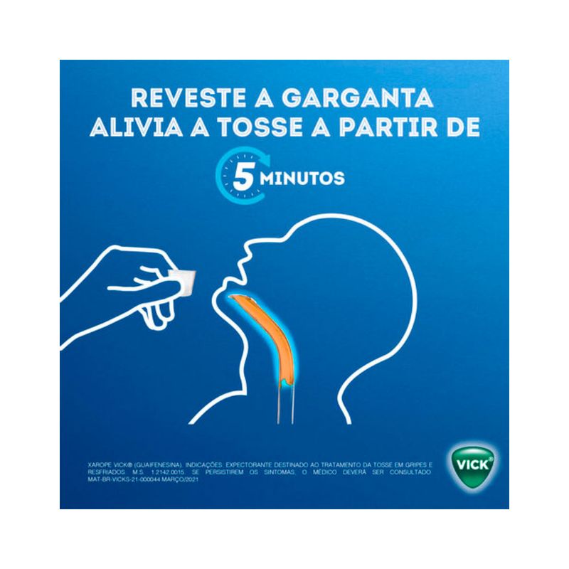 Vick 100ml Gripe Xarope Mel 200mg/12,5ml Resfriado - drogariacatarinense