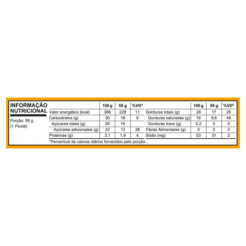 Kibon Sorvete 59 Gramas Tablito Bombom No Palito - drogariacatarinense