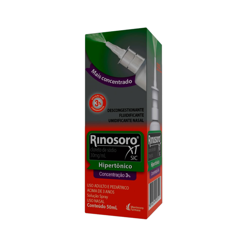 Rinosoro Xt Sic 50ml Spray Nasal 0,3% - drogariacatarinense