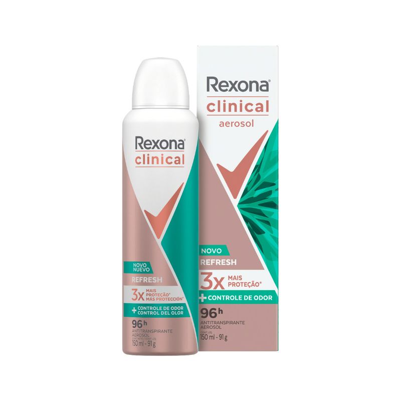 Desodorante Feminino Rexona Clinical Refresh 150ml - drogariacatarinense