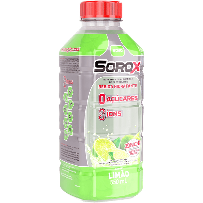 Bebida Hidratante Limao Zero Acucares Sorox 550ml - drogariacatarinense