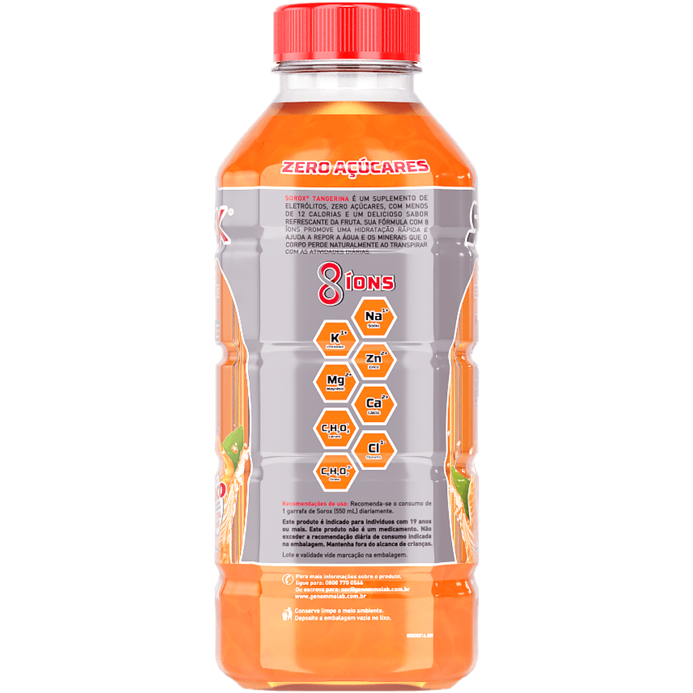 Bebida Hidratante Tangerina Zero Acucares Sorox 550ml - drogariacatarinense