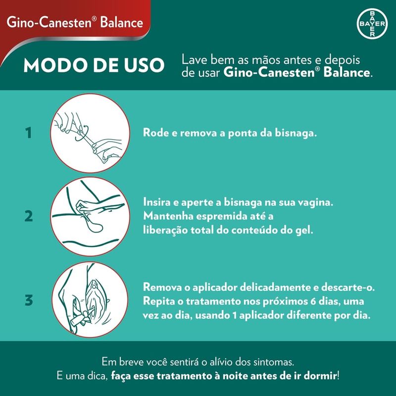 Tratamento De Vaginose Bacteriana Gino-canesten Balance ...