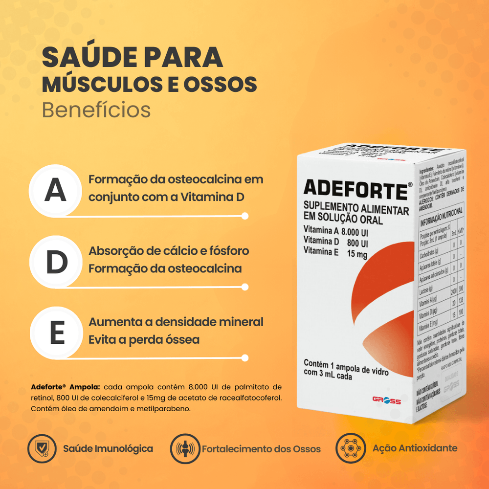 Adeforte Solucao Oral Ampola Com 3ml - drogariacatarinense