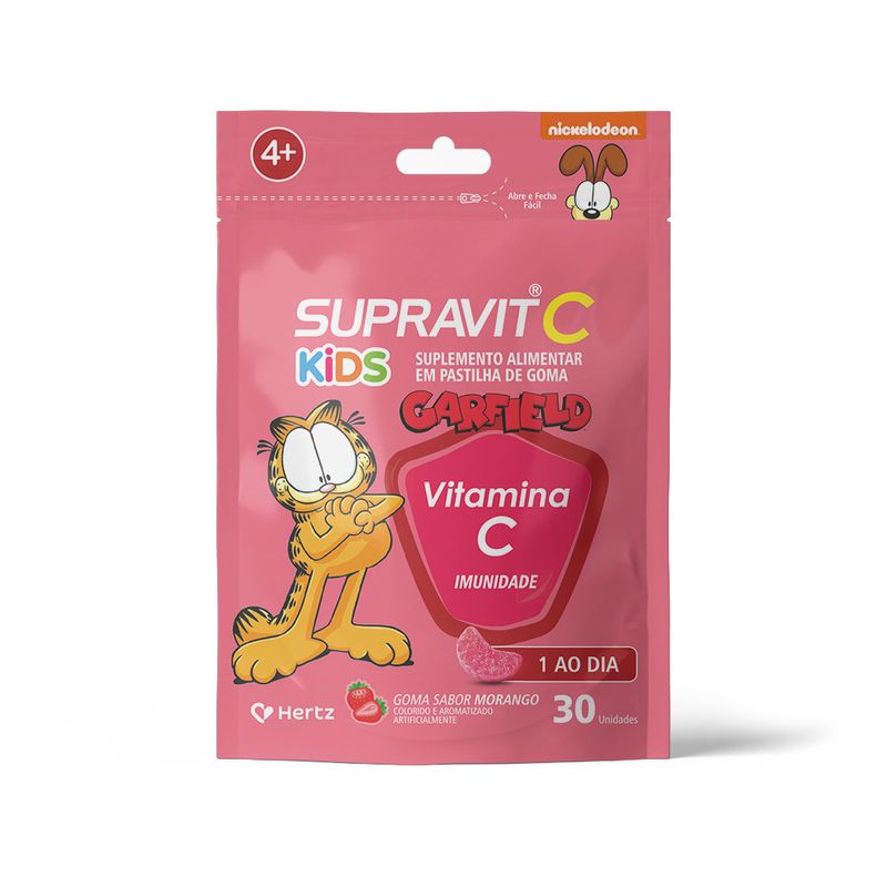 Supravit C Garfield Kids Com 30 Gomas Morango Imunidade ...