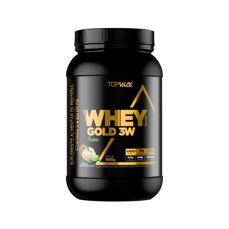 Topway Whey Gold 3w 900gr Cookies Limao - drogariacatarinense