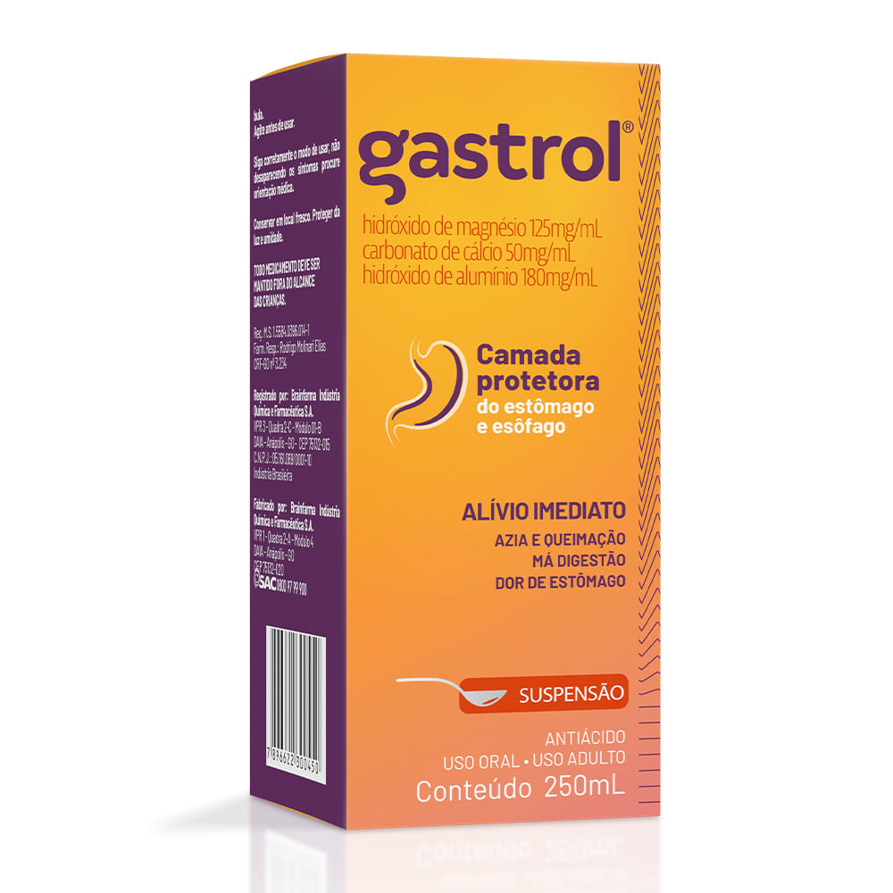 Gastrol Antiácido Suspensão Oral 250ml - drogariacatarinense