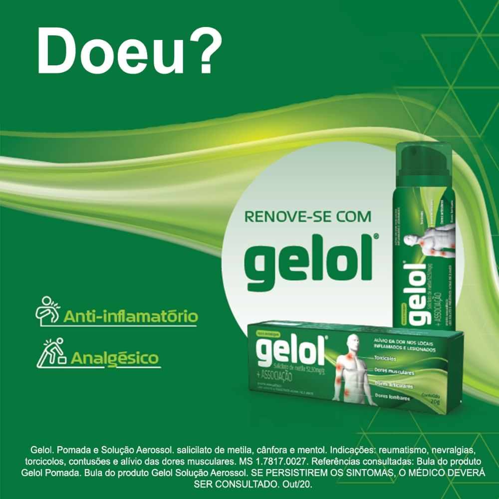 Gelol Pomada 20g - drogariacatarinense