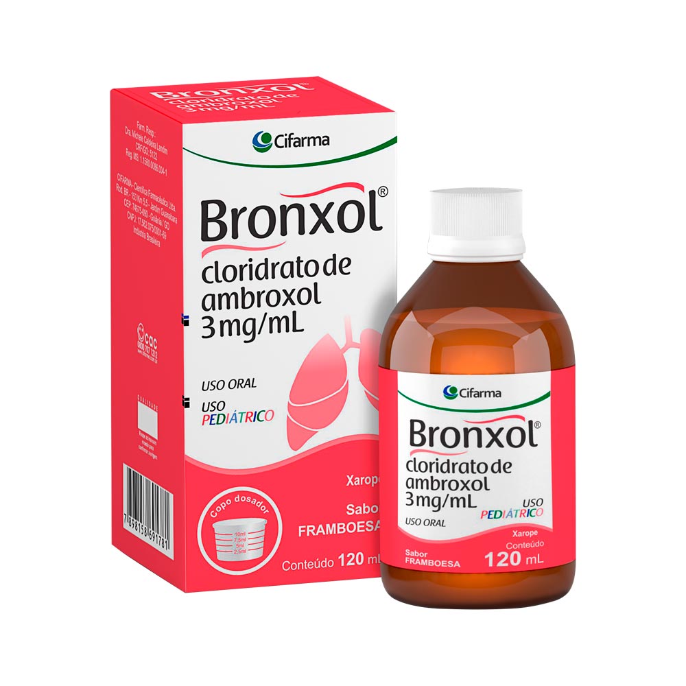 Bronxol Cloridrato De Ambroxol 3mg/ml 120ml Xarope Infantil Sabor ...