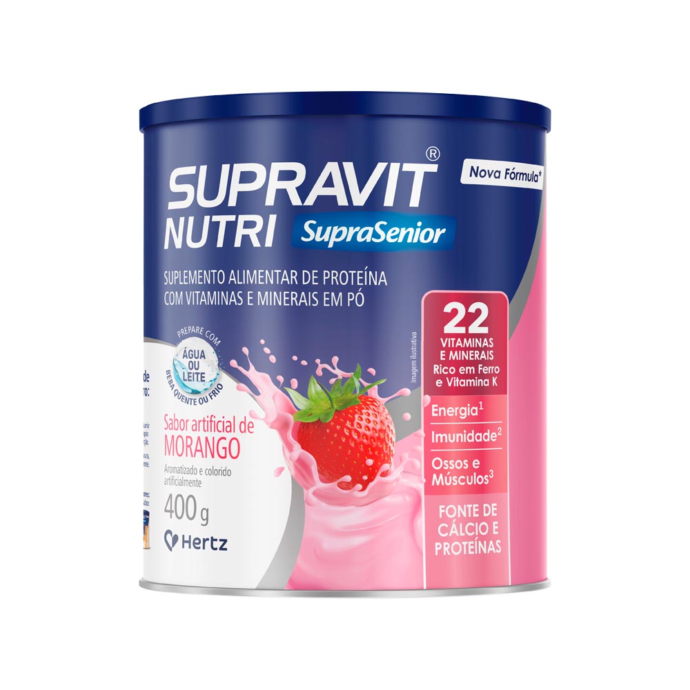 Suplemento Alimentar Supravit Nutri Suprasenior Morango 400g ...