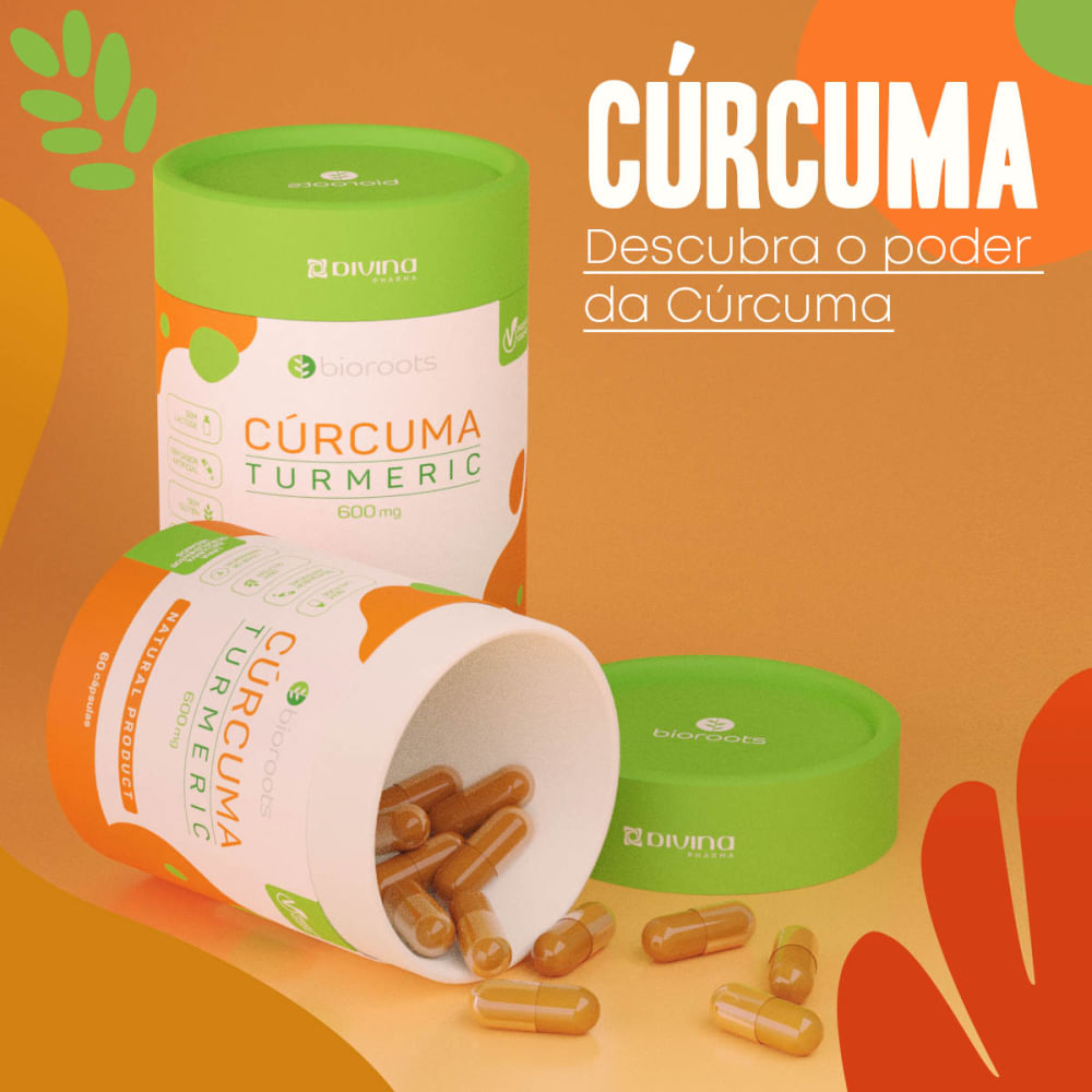 Curcuma Tumeric 600mg Bioroots Com 60 Capsulas - drogariacatarinense