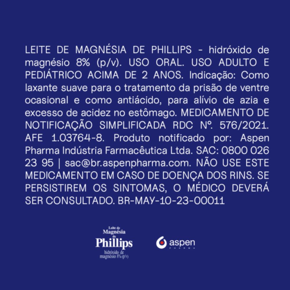 Leite De Magnesia Phillips Original 120ml - drogariacatarinense