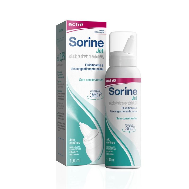 Sorine Jet Fluidificante E Descongestionante Nasal 100ml ...