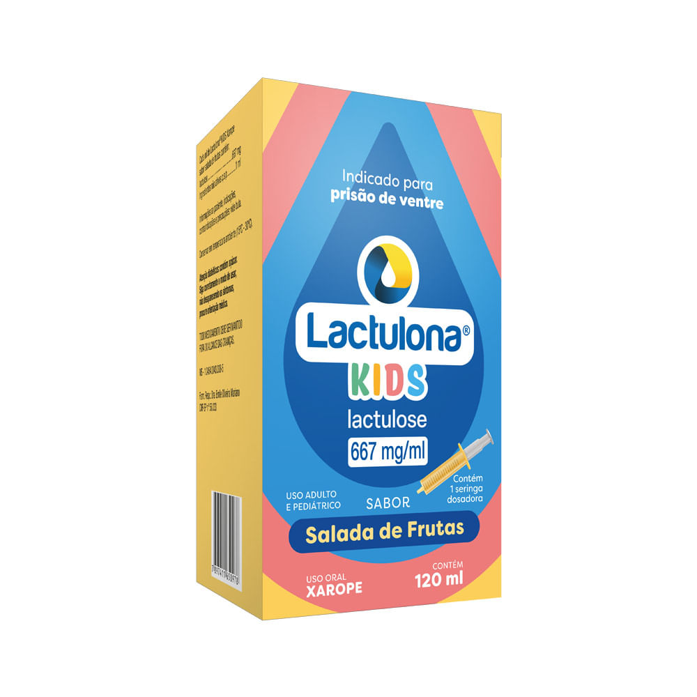 Lactulona Kids 120ml Xarope Salada Frutas - drogariacatarinense