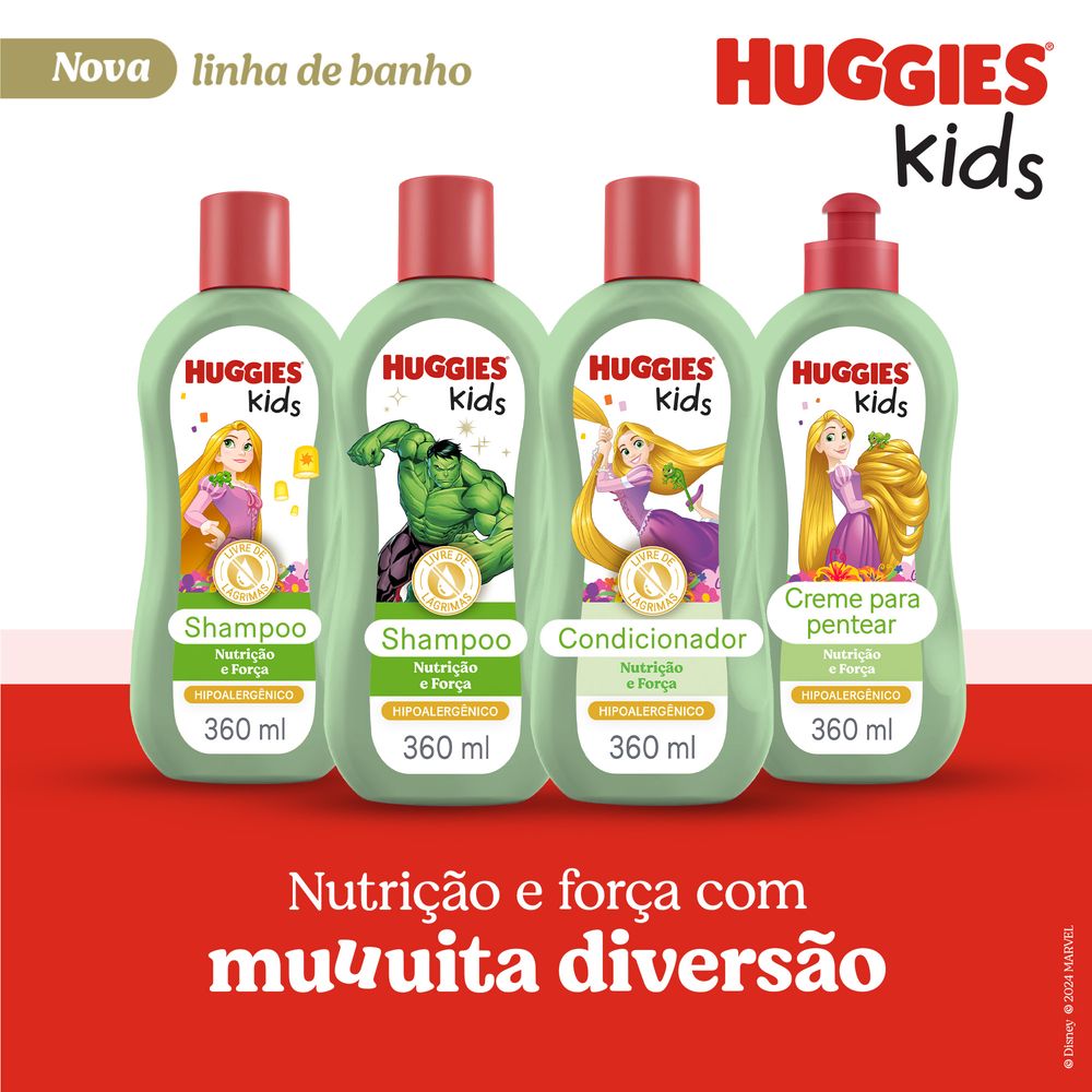 Shampoo Huggies Kids Hulk Nutricao E Forca 360ml - drogariacatarinense