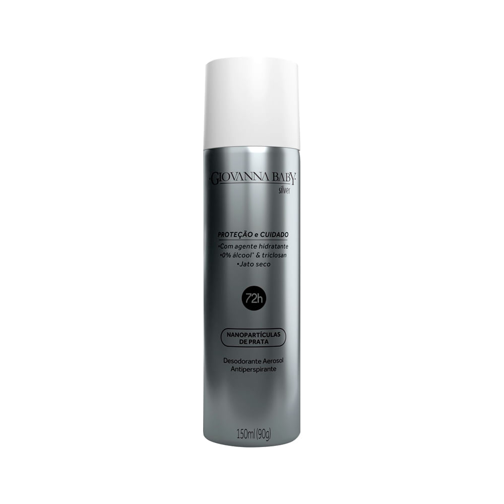 Desodorante Giovanna Baby Feminino 150ml Aerosol Silver ...