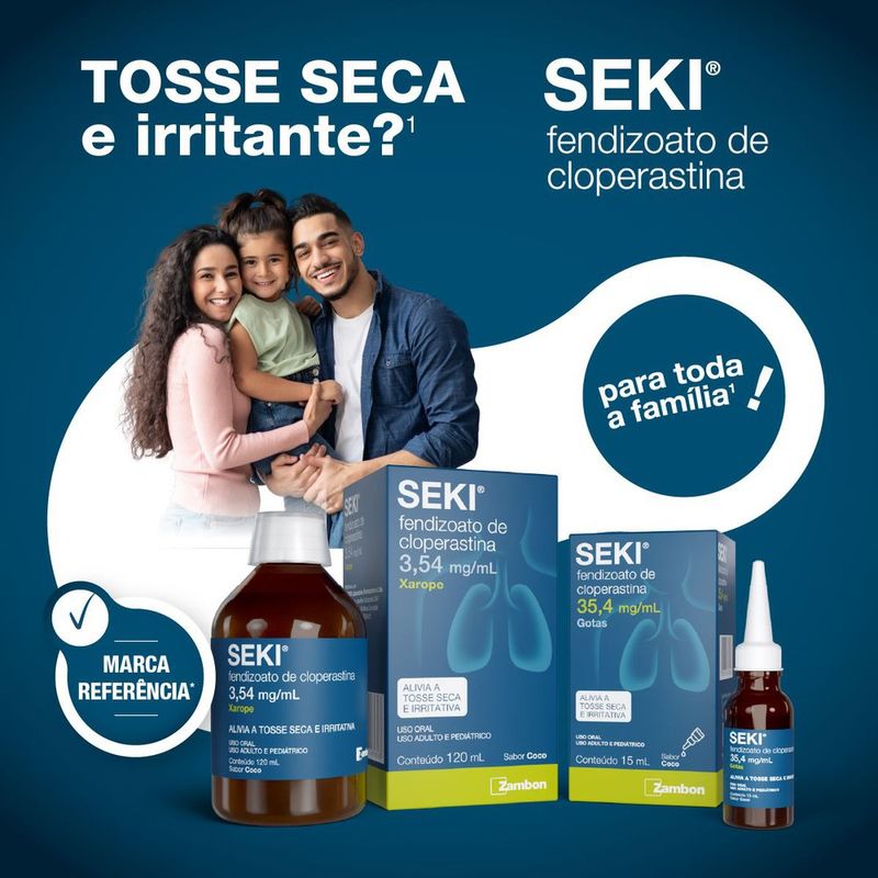 Seki 3,54 Mg/ml Xarope Sabor Coco 120ml Zambon - drogariacatarinense