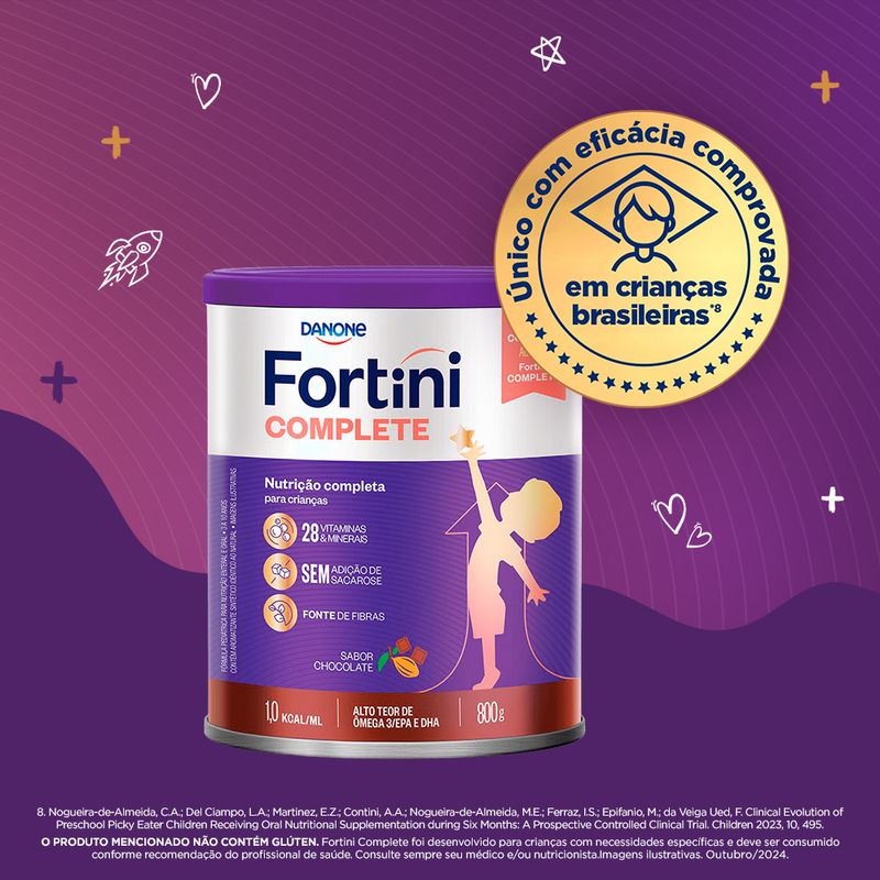 Suplemento Infantil Fortini Complete Chocolate 800g - drogariacatarinense