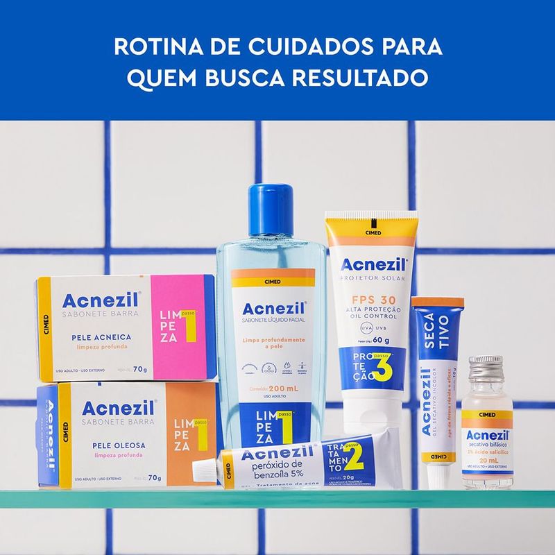 Acnezil Gel Tratamento Antiacne Com Peroxido Benzoila 20g ...