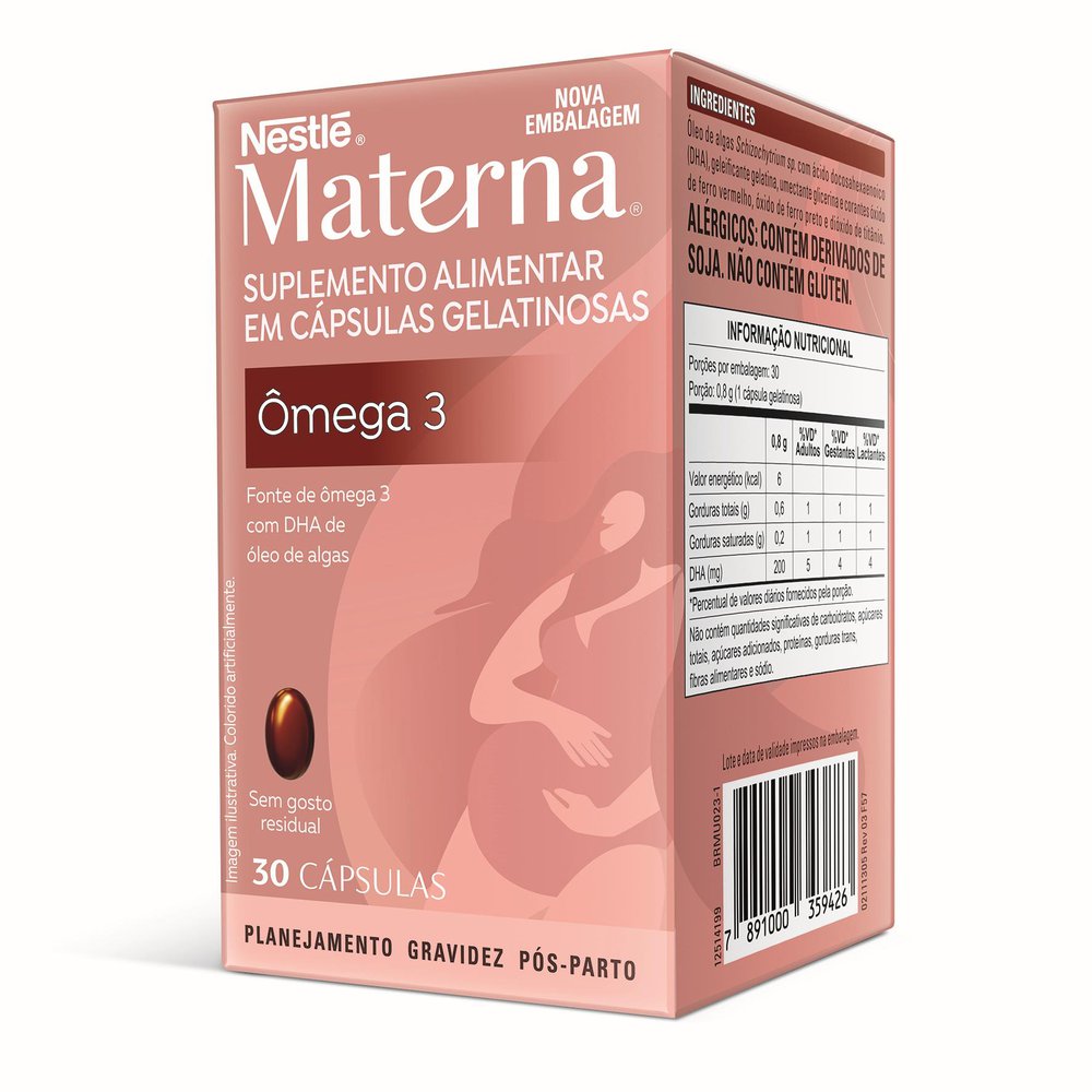 Suplemento Alimentar Materna Omega 3 30 Capsulas - drogariacatarinense
